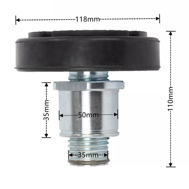 Auto Car Lift Telescopic Round Tray Rubber Pads Peg Screw-up Pads 35MM ...