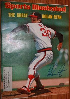 NOLAN RYAN SIGNED, AUTO'D JULY 23, 1979 SPORTS ILLUSTRATED MAGAZINE 34 ...