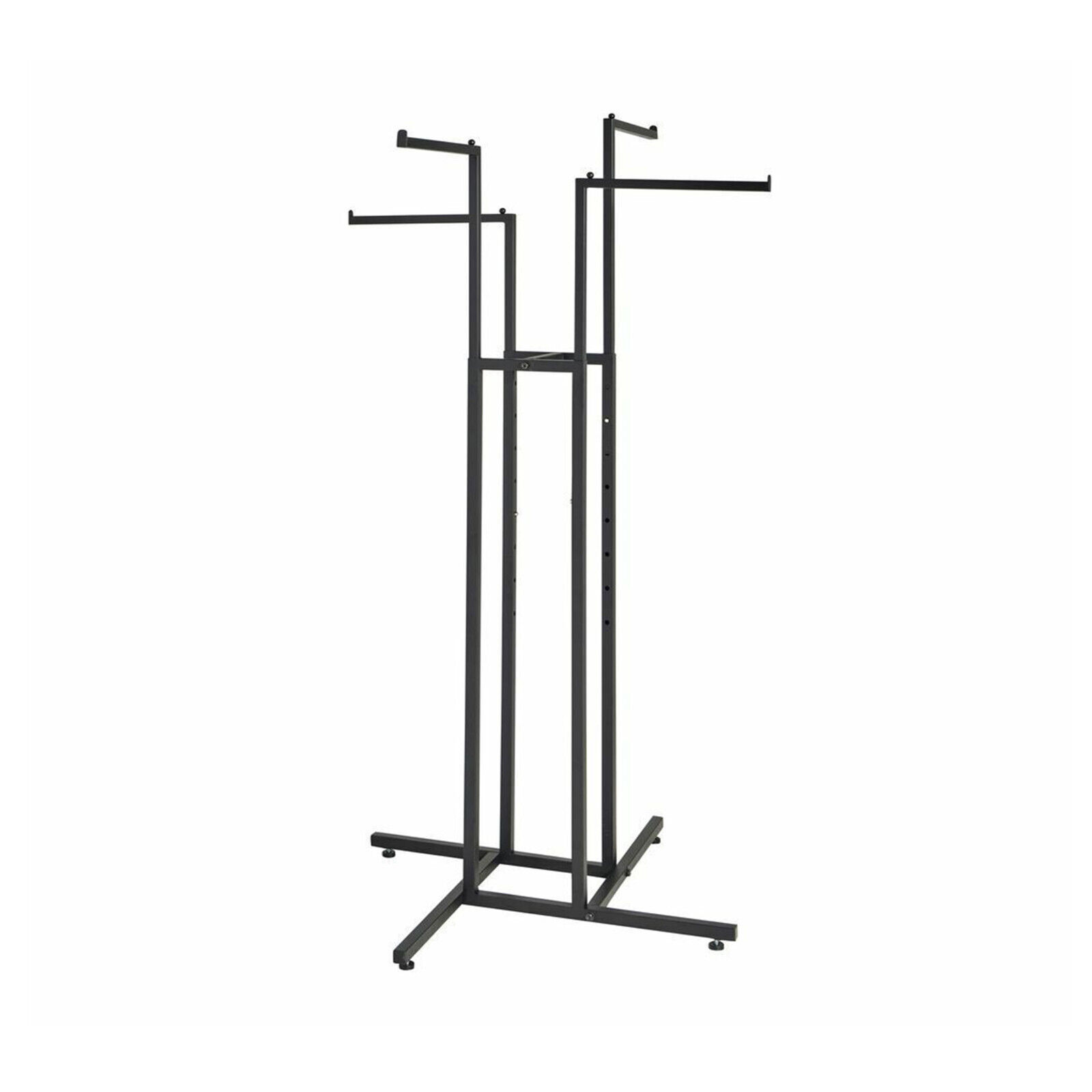 4 WAY STRAIGHT ARM CLOTHES RAIL HEAVY DUTY SHOP DISPLAY GARMENT RACK ...