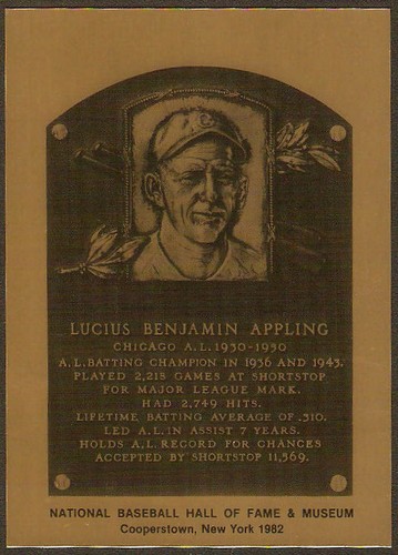LUKE APPLING Chicago White Sox 1982 BASEBALL HOF METALLIC PLAQUE CARD ...