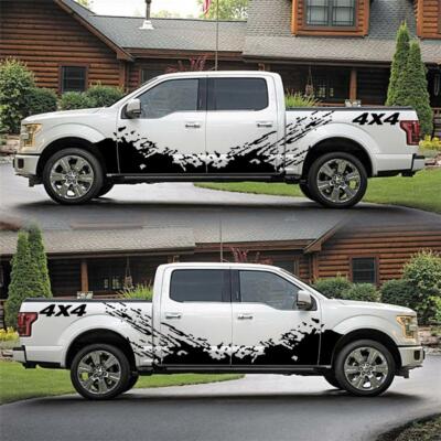 2pcs Car Splash Decal Off Road Graphics Vinyl Stickers Body Decoration ...