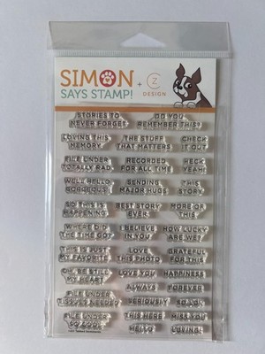 Simon Says Stamp! + CZ Design Tabbed Sentiments stamp set. Brand new ...