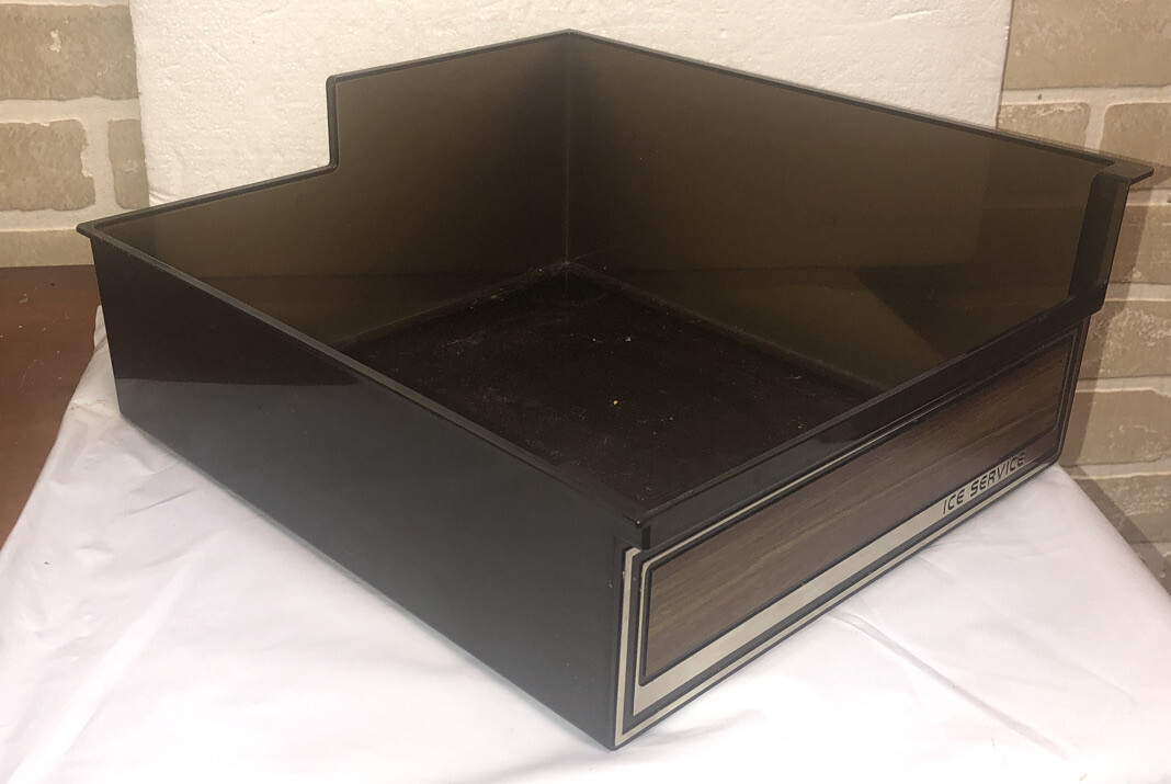 vtg Refrigerator Ice Service Storage Bin Holder Container Plastic w ...