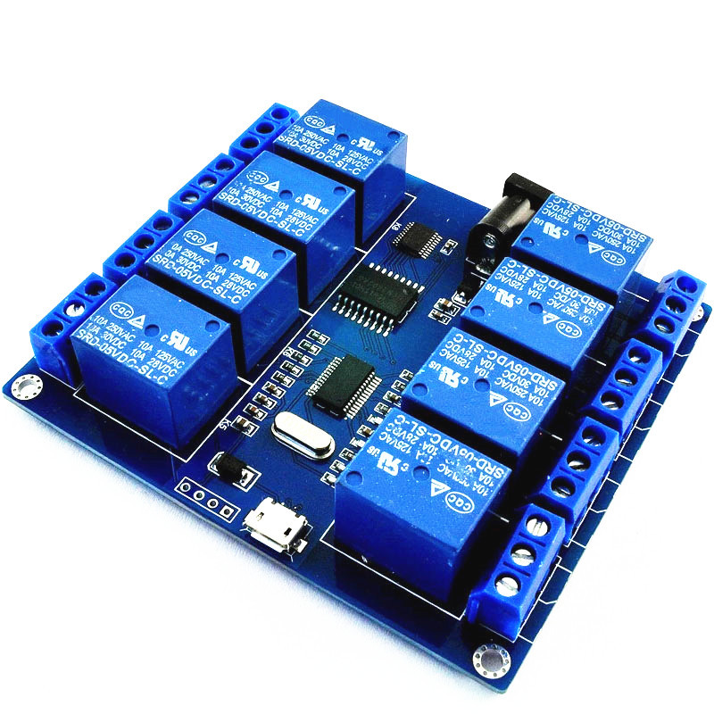 1PCS 8 Channel MICRO USB RELAY MODULE Upper Computer 5V 10A | eBay