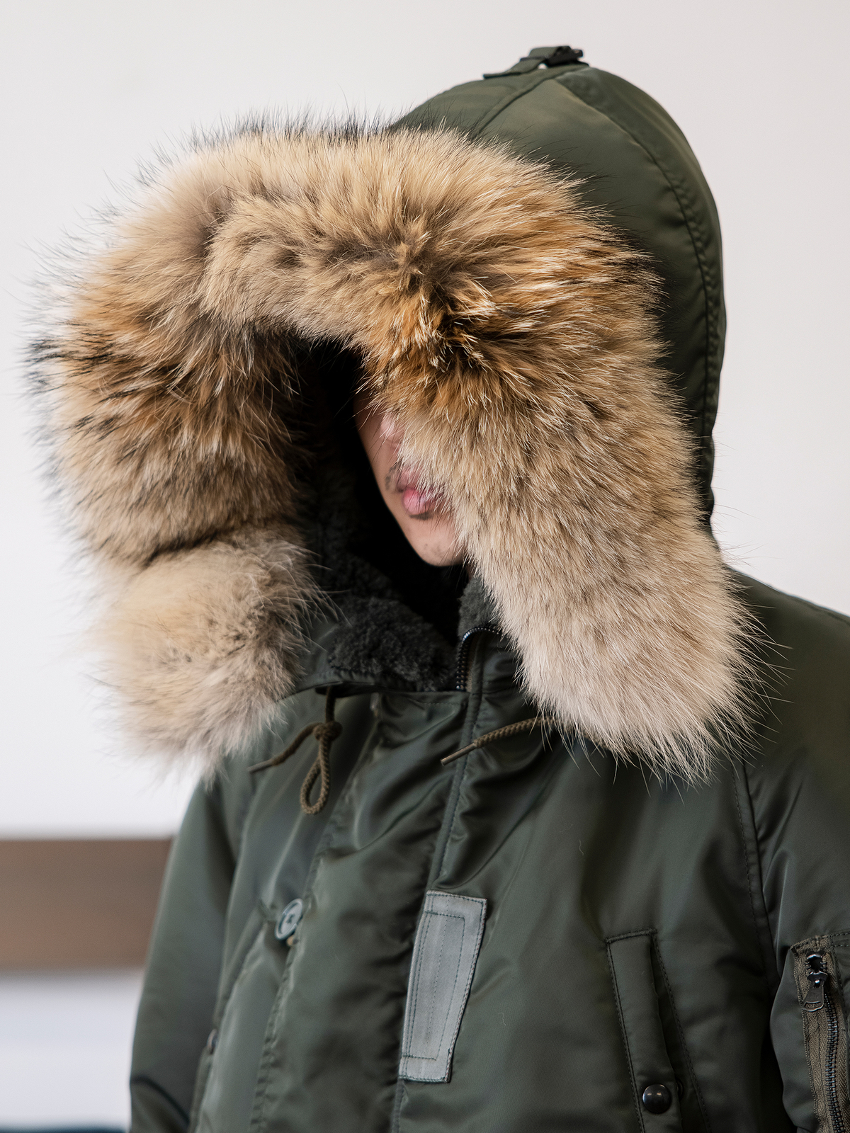 Red Tornado Winter Warm Waterproof Flight Jacket Hooded Men's Wool Coat ...