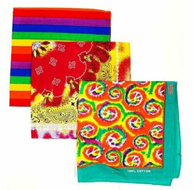 Pack of 3 Bandanas - Pride Rainbow Bandana Unique Scarf Paisley Cotton ...