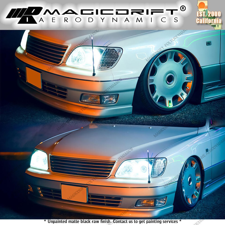 For 98 99 00 Lexus LS400 Front Bumper Lip Spoiler Body kit VIP Style ...