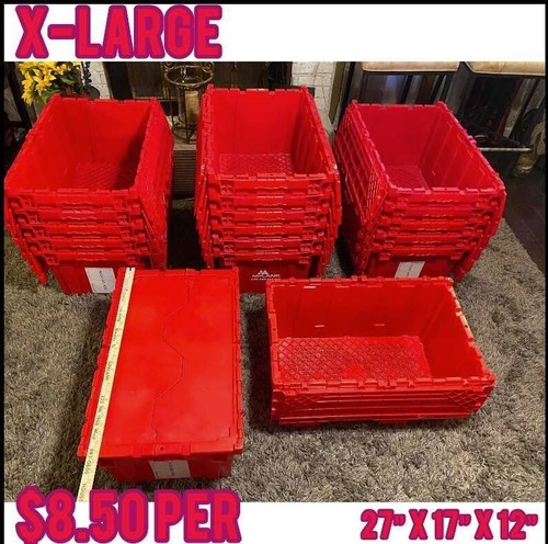 10 HEAVY DUTY XL ULINE Crates / Totes / Storage Containers / Moving ...