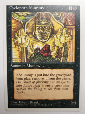 Cyclopean Mummy Vintage 1995 MTG Black Creature Magic the Gathering ...