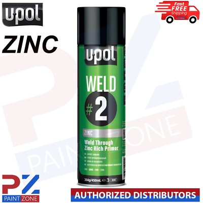 U-POL WELD/AL WELD#2 Weld ZINC RICH Through Primer Rich Aerosol - 450ML ...