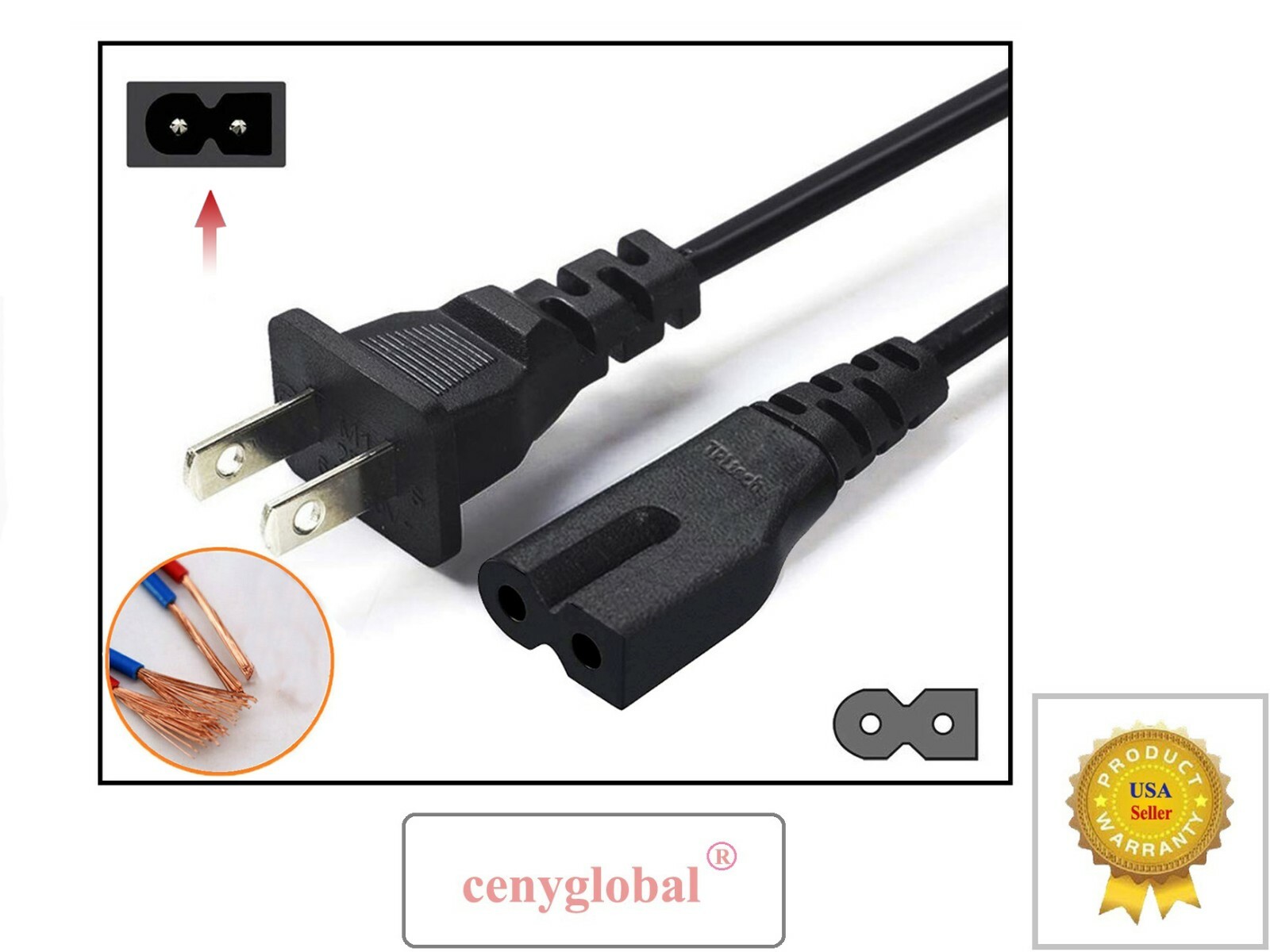 AC Power Cord Cable For PIONEER CDJ-200 CDJ-400 CDJ-800 CDJ-800MK2 CDJ ...