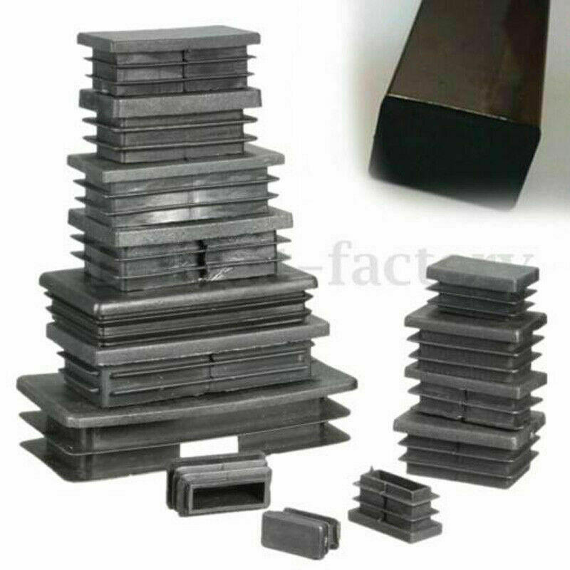 Rectangular Plastic End Caps Blanking Plugs Tube Box Section Insert 8 ...