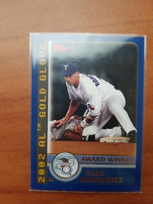 ALEX RODRIGUEZ, 2003 TOPPS, 2002 GOLD GLOVE CARD | eBay
