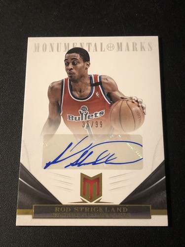 2012-13 Panini Momentum - Monumental Marks Rod Strickland #48 /99 (AU ...