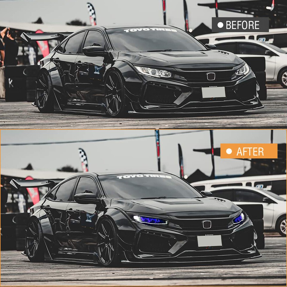 RGB LED Headlights For Honda Civic 2016-2021 FK7 FK8 Type R Head Lamp ...