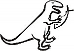 Atheist Dinosaur eating Jesus Fish Atheism die cut Vinyl car decal ...