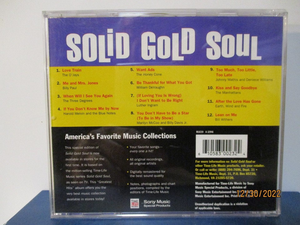Solid Gold Soul: Classic Soul - Various Artists - CD - MINT condition ...
