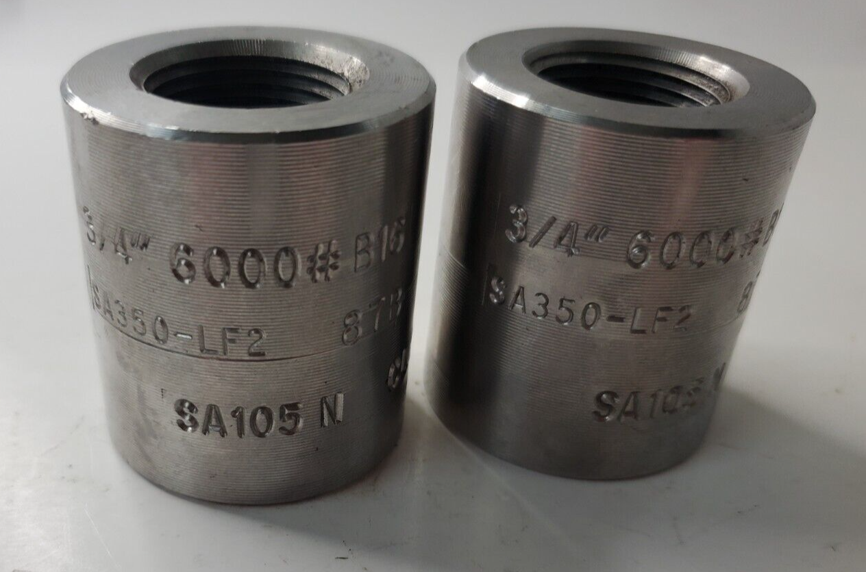 WELD BOSS COUPLING/FITTING 3/4" 6000# B16 SA350-LF2 87B SA105 N CL1 ...
