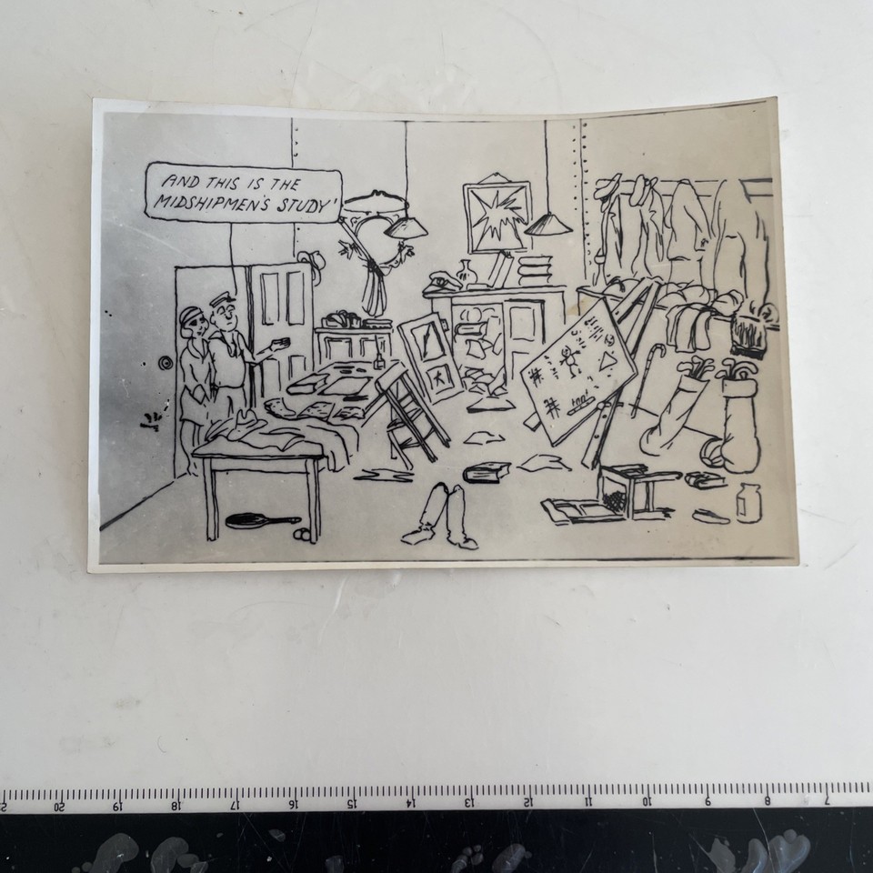 VINTAGE WW1 JACK KETTLE RAAN NAVY CARD CARICATURE WAR JOKE ART Study ...