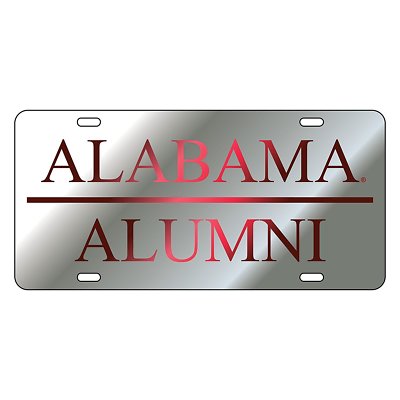 ALABAMA CRIMSON TIDE MIRRORED ALUMNI LICENSE PLATE / CAR TAG | eBay