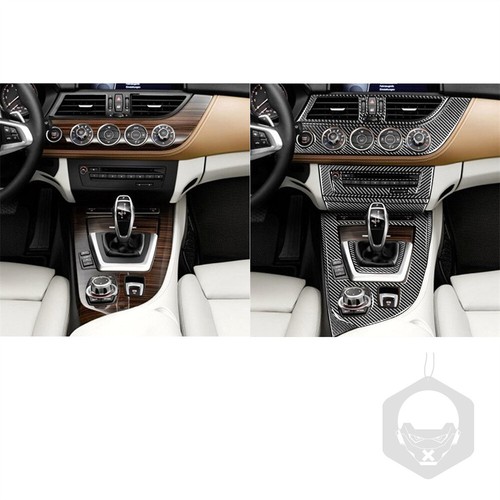 11PCS Carbon Fiber Center Console Gear Shift Panel Kit Trim For BMW Z4 ...