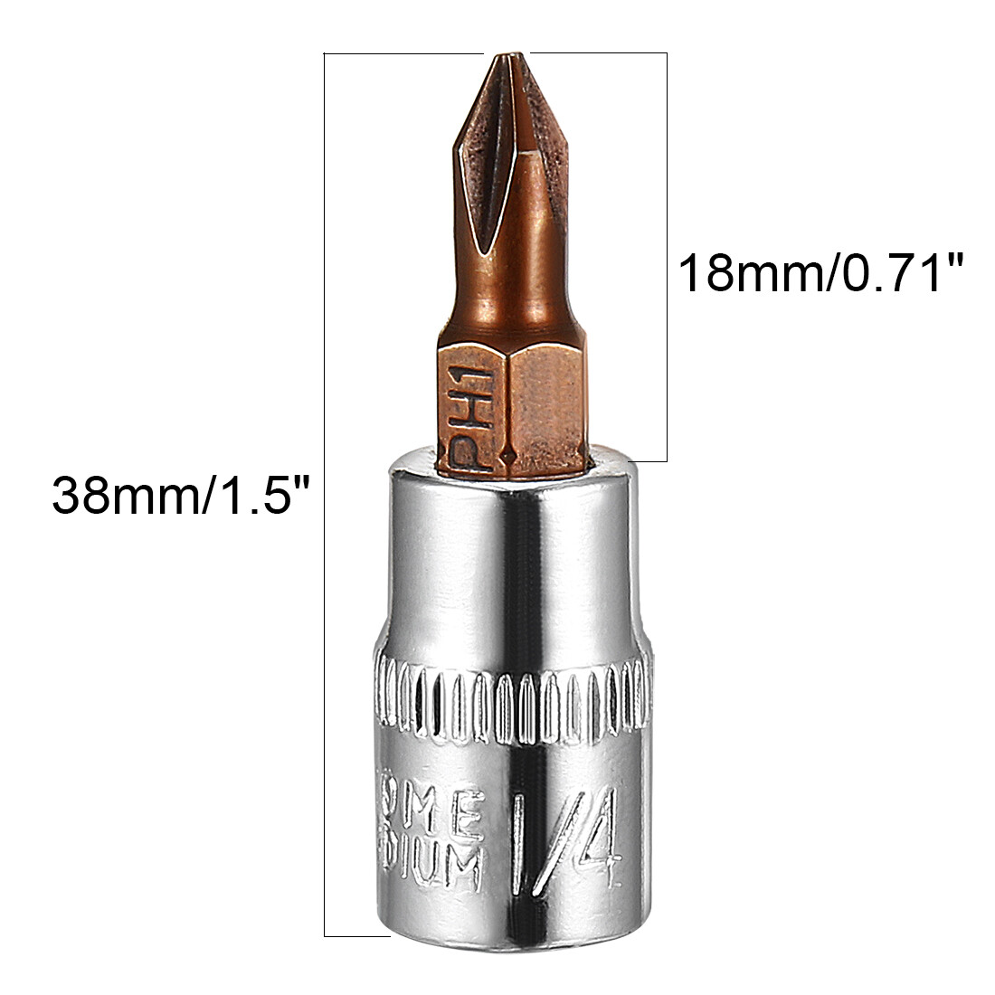 2Pcs 1/4-Inch Drive PH1 phillips Bit Socket S2 Steel for sale online | eBay