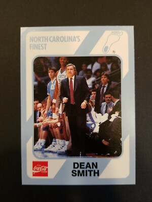 1989 Collegiate Collection Coca-Cola North Carolina Dean Smith Card #6 ...