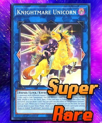 Knightmare Unicorn (Alt Art.) (SR) RA01-EN043 Super Rare 1st Edition ...