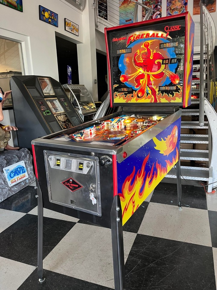 Bally Midway Fireball Classic Pinball Machine CABINET DECAL SET - BLACK ...