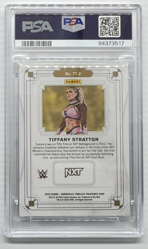2023 Chronicles Timeless Treasures WWE Tiffany Stratton #75/99 PSA 9 | eBay