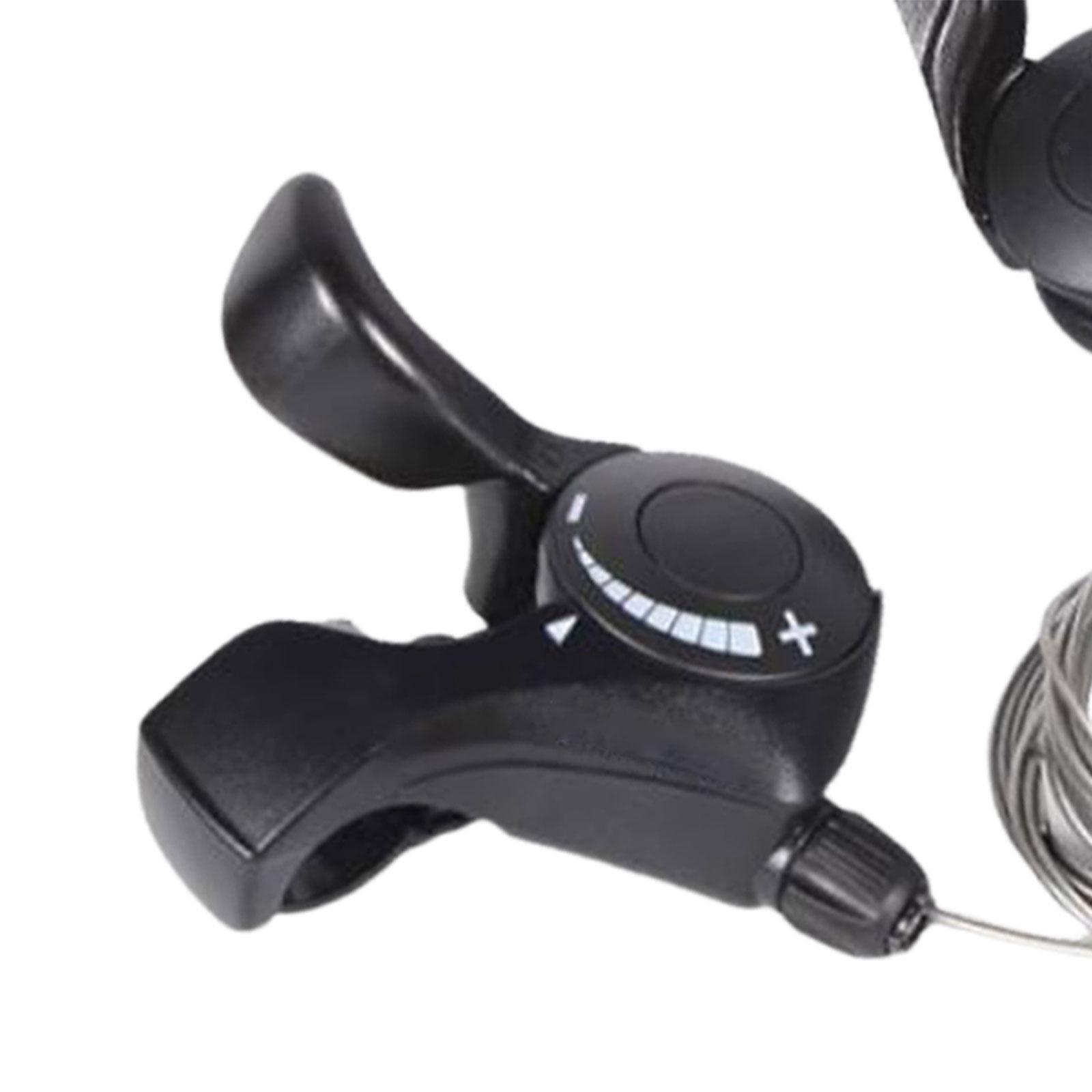 Bike Shifters Set with Inner Cables 7 Speed Lever Bicycle Thumb Gear ...