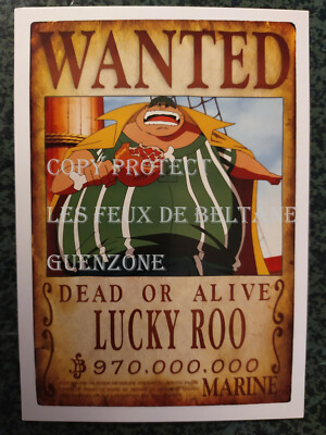 LUCKY ROO ONE PIECE WANTED MARINE carte postale postcard | eBay