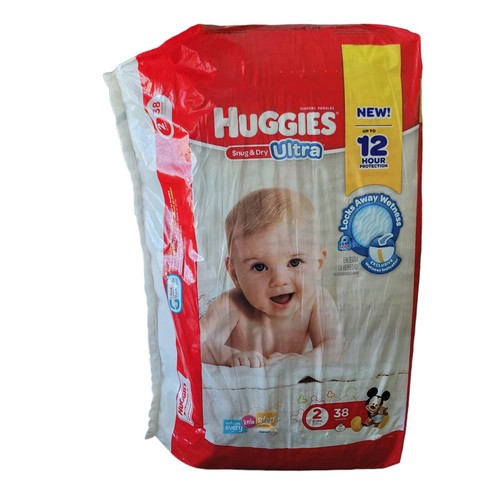 HUGGIES Snug & Dry Diaper Size 2 Fits 12-18 Lbs. Snug Fit Disney Baby ...