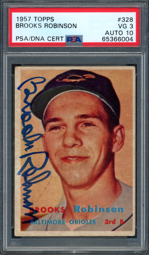 1957 Topps #328 Brooks Robinson Rookie HOF Auto 65366004 | eBay