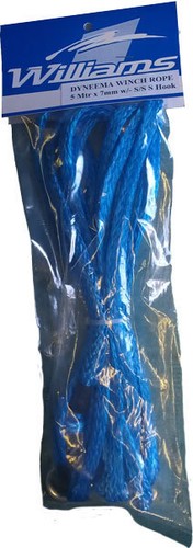 DYNEEMA Spectra Boat Trailer Winch Rope 5m x 7mm 1580kg Breaking Strain ...