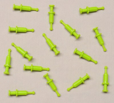 x15 NEW Lego Syringes Minifig Utensil Syringe For Tranquilizer Gun LIME ...