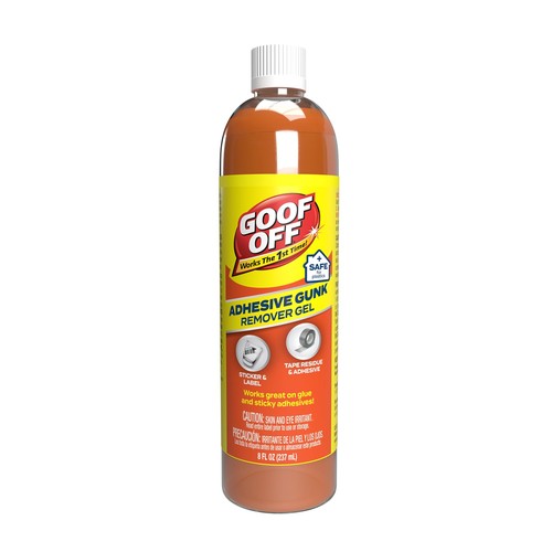 Goof Off Adhesive Gunk Remover, 8 fl. oz., Removes 8 Fl Oz (Pack of 1 ...