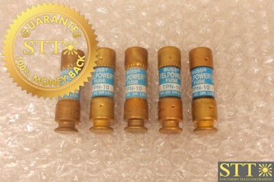 TPN-10 BUSSMANN TELPOWER FUSE 10AMP 170VDC (LOT OF 5) NEW | eBay