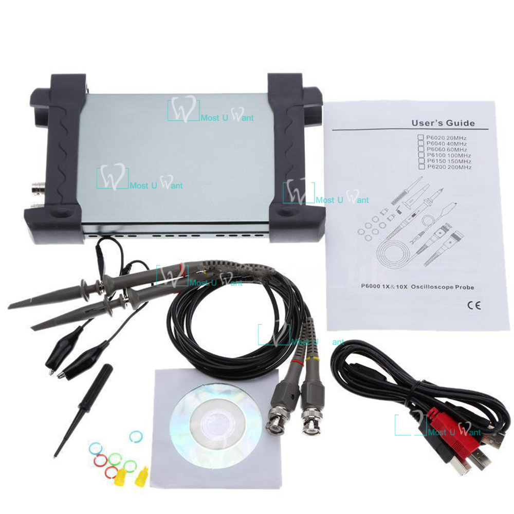 Hantek Digital PC USB USBXI Multimeter Oscilloscope 48MSa/s 20Mhz 2CH ...