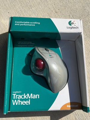 Logitech TrackMan Wheel Optical Wired Mouse TrackBall Track Man ...