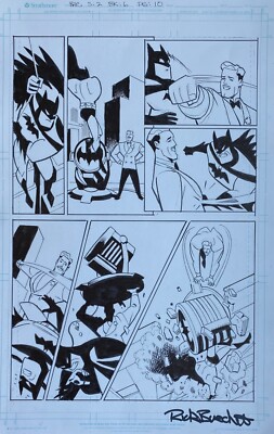 RICK BURCHETT Batman Adventures Continue S2 #6 p 10 ORIGINAL ART SIGNED ...