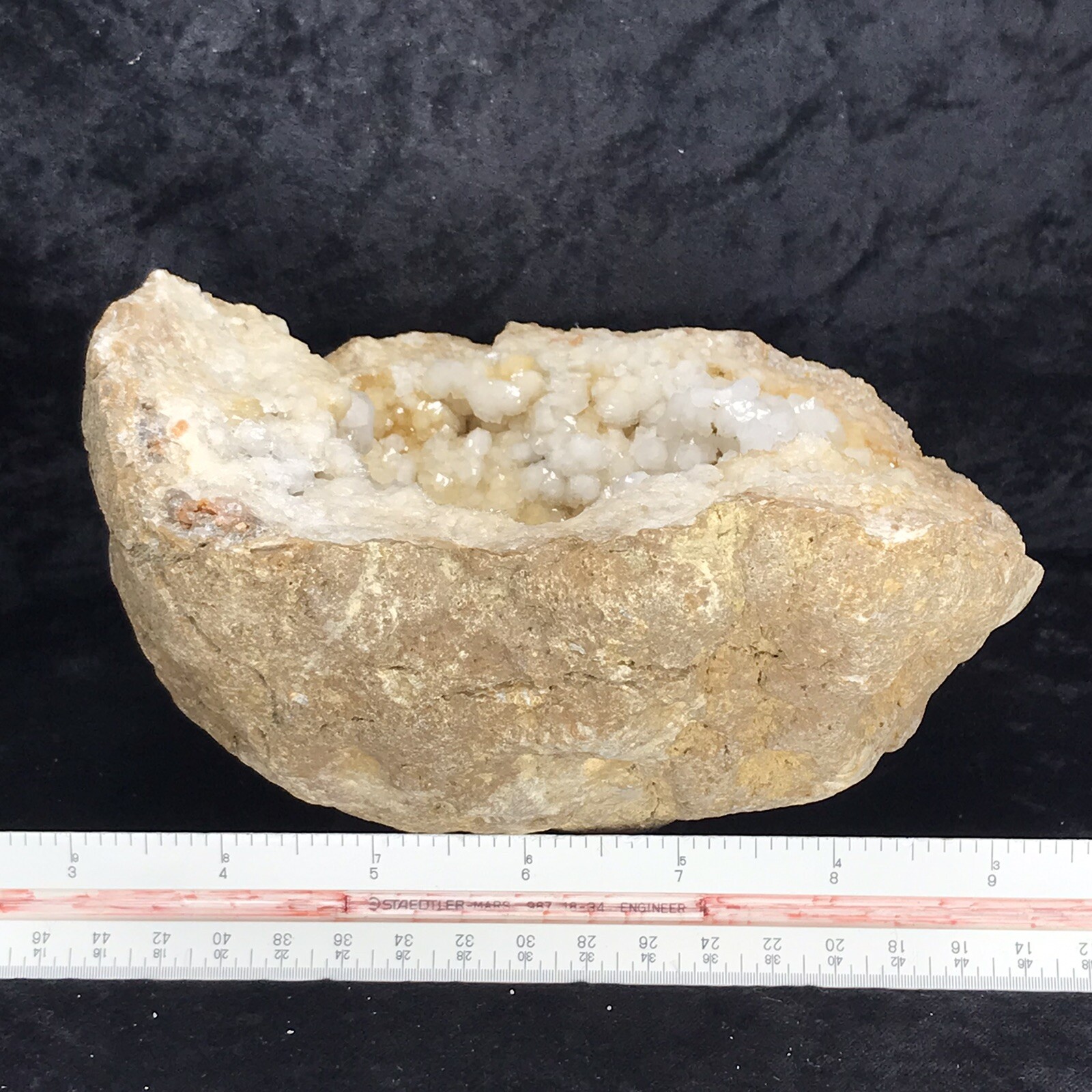 6” Geode Golden Healer Crystal Cluster Spirit Duzy Chalcedony Iron ...
