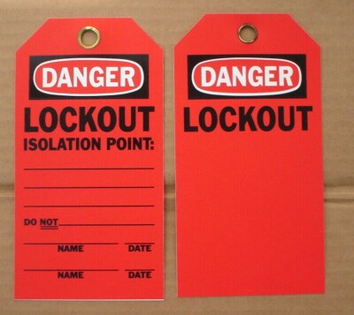 Safety Signage - Lockout Tags