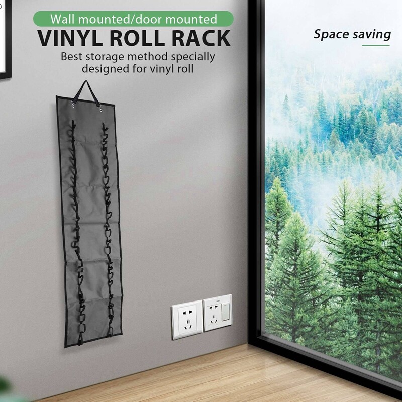 Vinyl Roll Holder with 48 Compartments, Vinyl Roll Storage Organizer ...