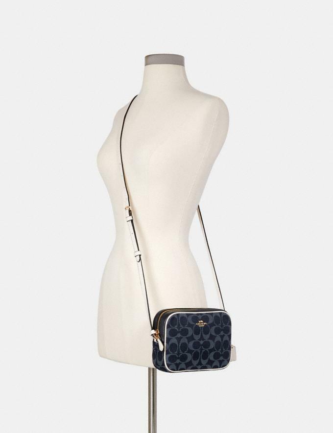 New Authentic Coach Mini Camera Bag In Signature Jacquard Im/Denim ...