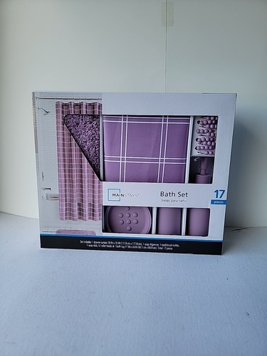 New Mainstays 17 Pieces Bath Set Purple. 840037254058| eBay