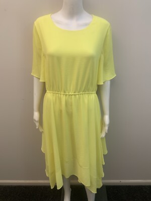 WITCHERY YELLOW PANEL HEM DRESS SIZE 12 (# 1672) | eBay Australia