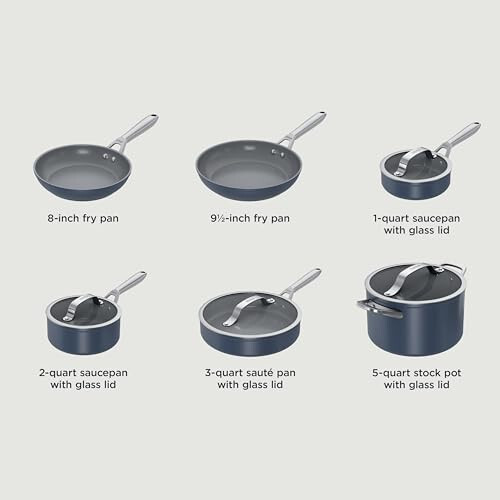 Ninja NeverStick Ceramic Pro 10-Piece Cookware Set, Non-Stick Pots ...