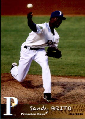 2016 Princeton Rays Grandstand 4 Sandy Brito Dominican Republic DR ...
