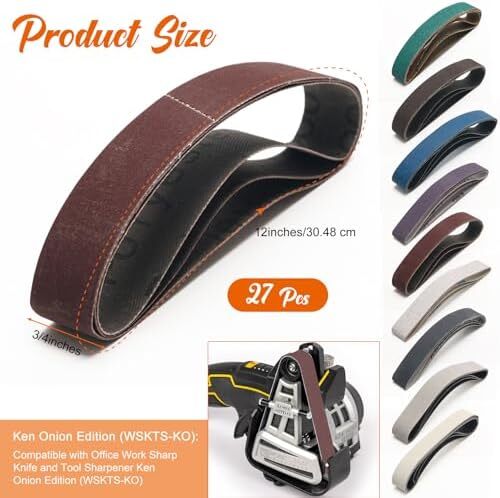 27New Replacement Belt Kit For Work Sharp Knife Tool Sharpener Ken ...
